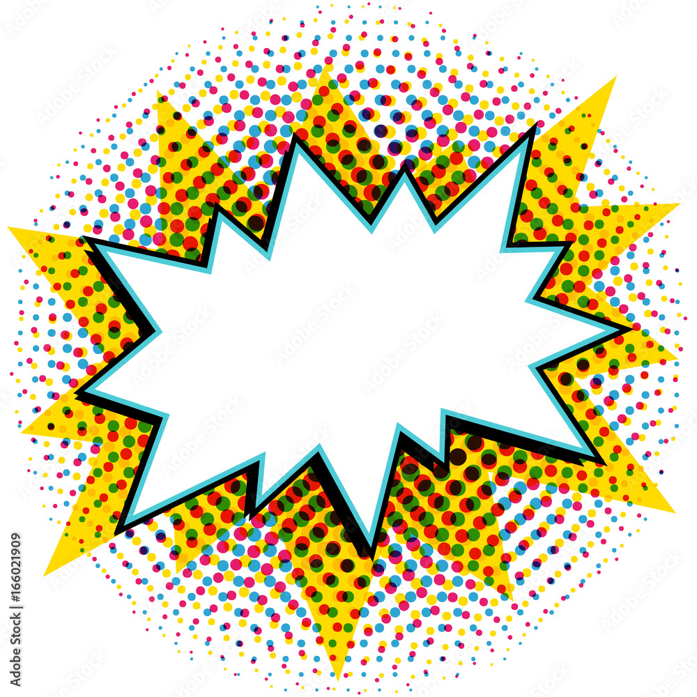 Pop art styled speech bubble template for your design. Comics pop-art ...