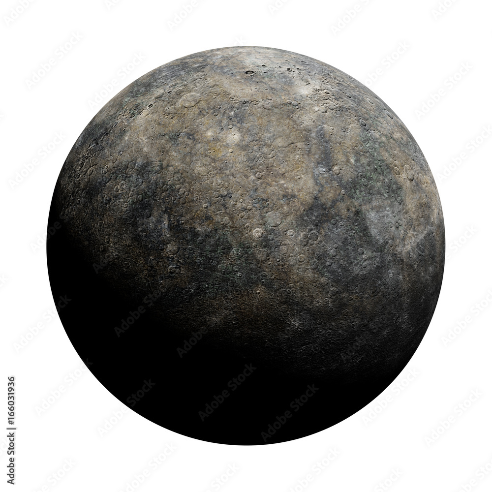 planet Mercury isolated on white background Stock Illustration | Adobe ...