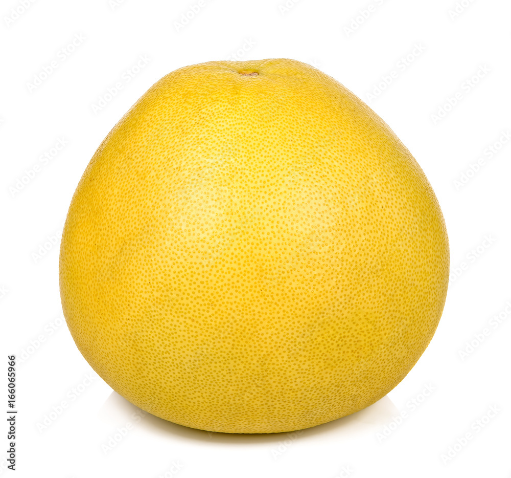 Yellow pomelo isolated on white background Stock Photo | Adobe Stock