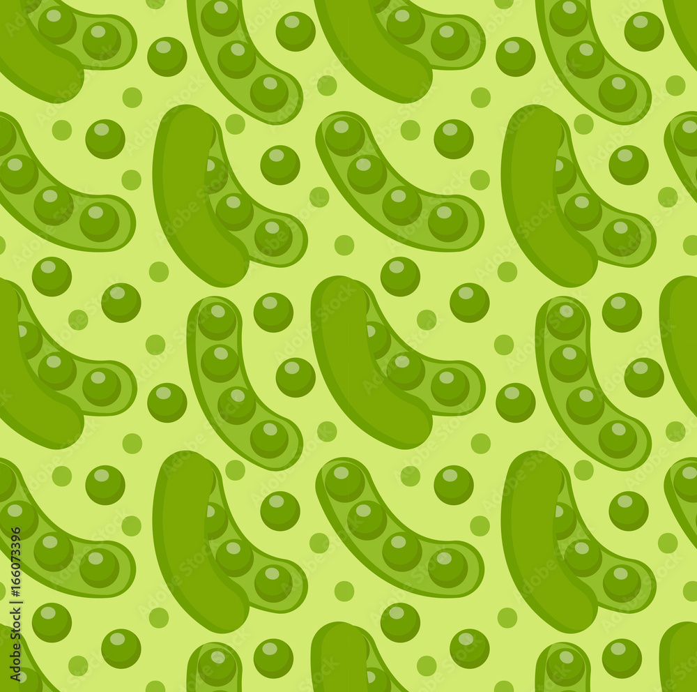 Green peas seamless pattern. Pod endless background, texture. Vegetable ...