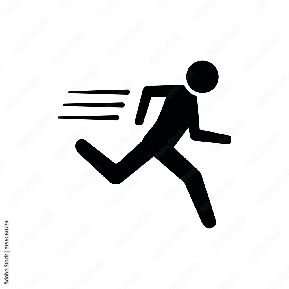Run icon Stock Vector | Adobe Stock