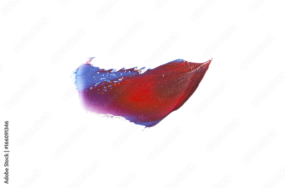 Red blue swab with watercolor Stock Photo | Adobe Stock