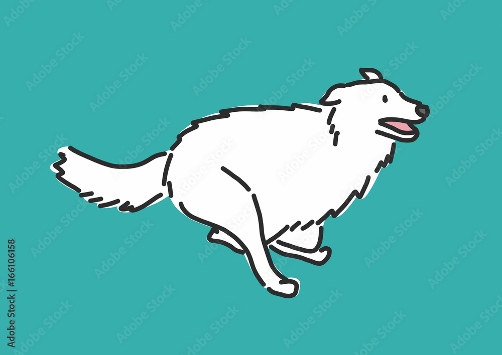 Cute Dog Cartoon. hand drawn. line drawing. vector illustration. Stock ...