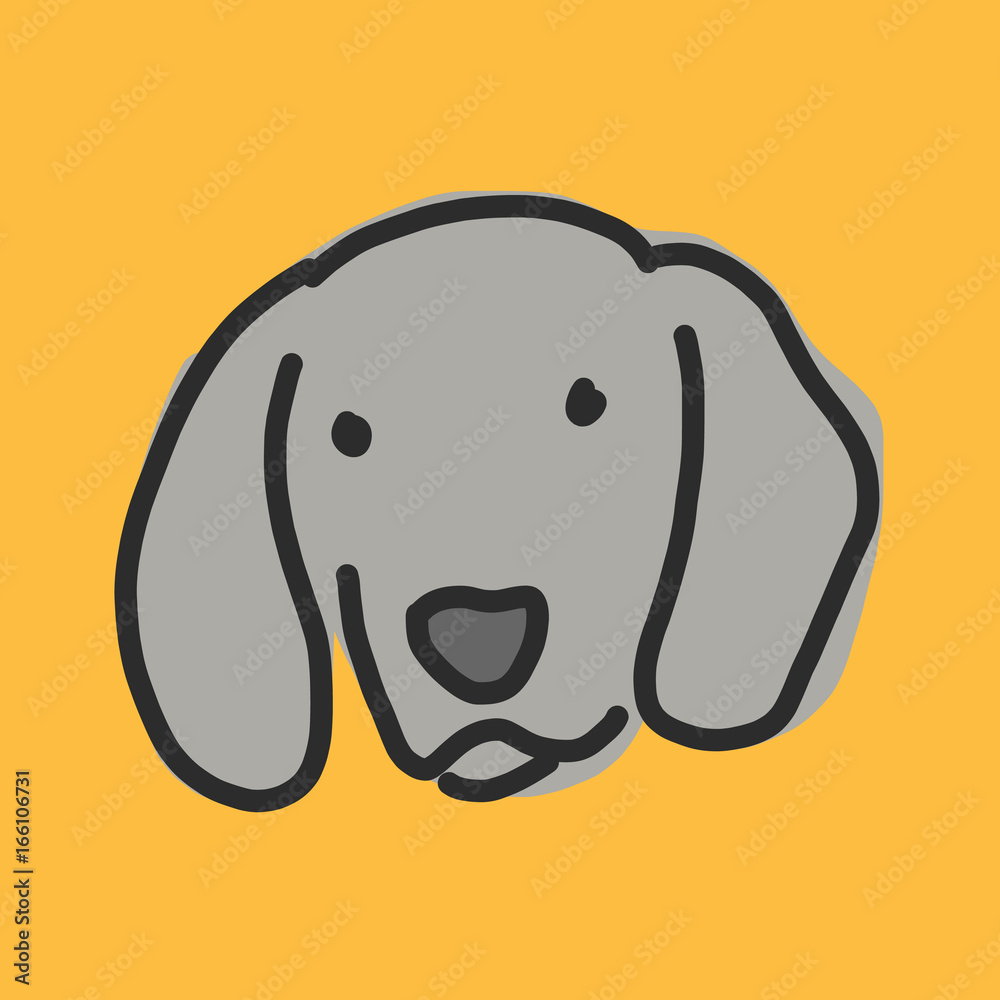 Cute Dog Cartoon. hand drawn. line drawing. vector illustration. Stock ...