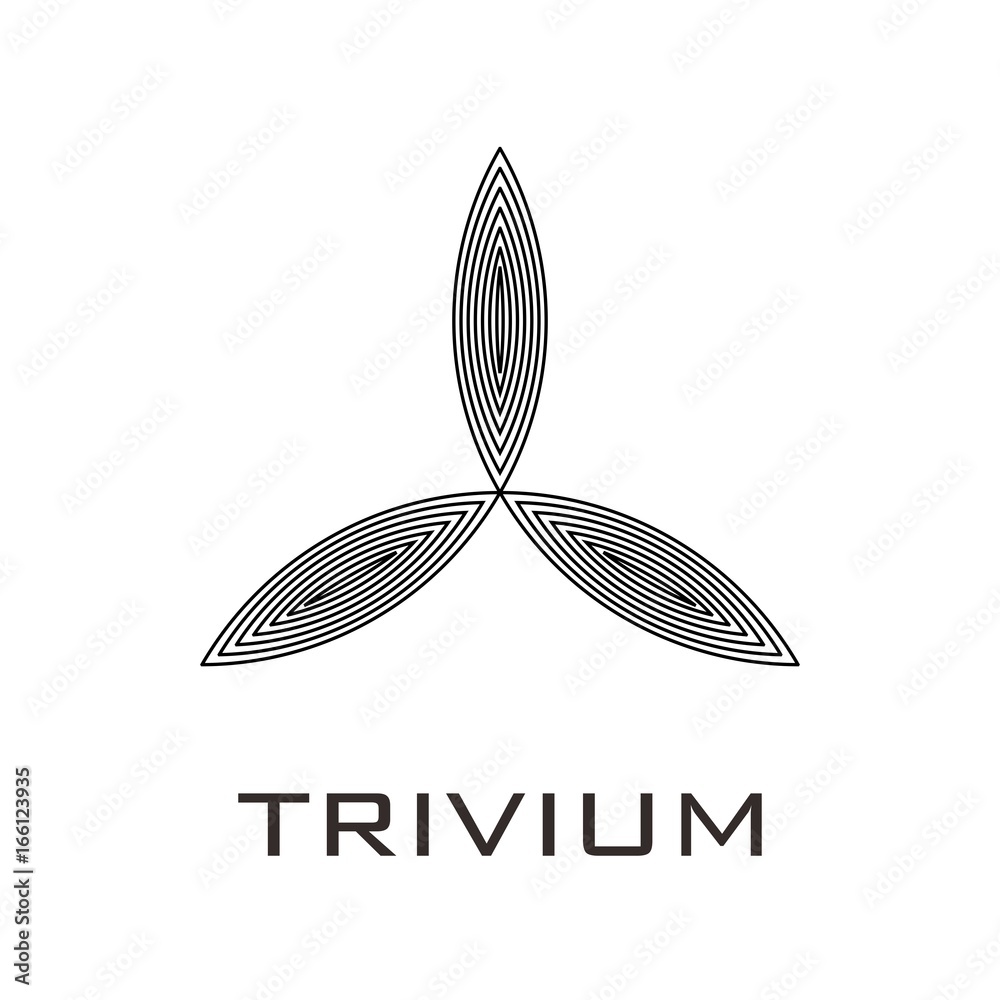 trivium logo, concept logo, illustration Stock Vector | Adobe Stock