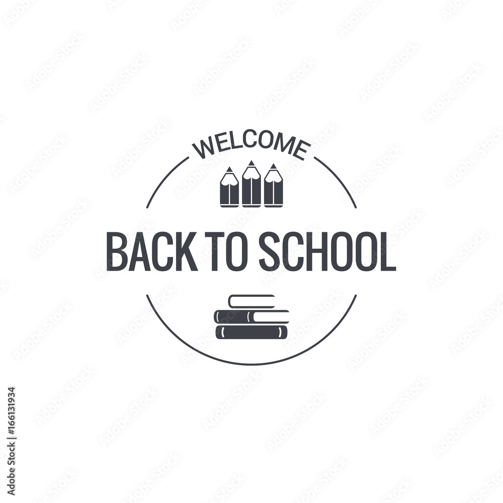 back to school logo design background Stock Vector | Adobe Stock