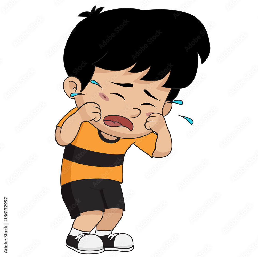 kid crying.vector and illustration. Stock Vector | Adobe Stock