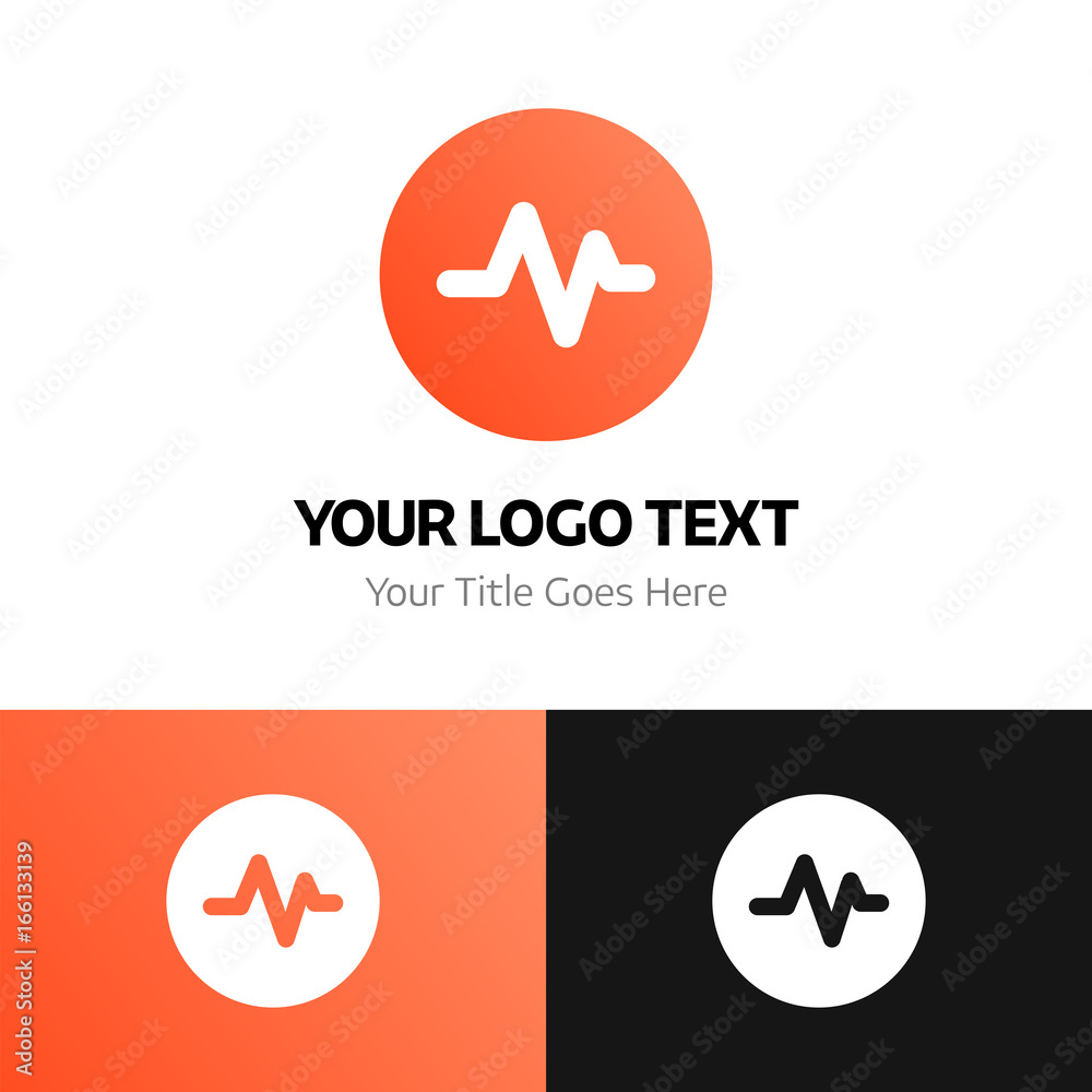 Heart rate logo template. Logo branding for your new corporate company ...