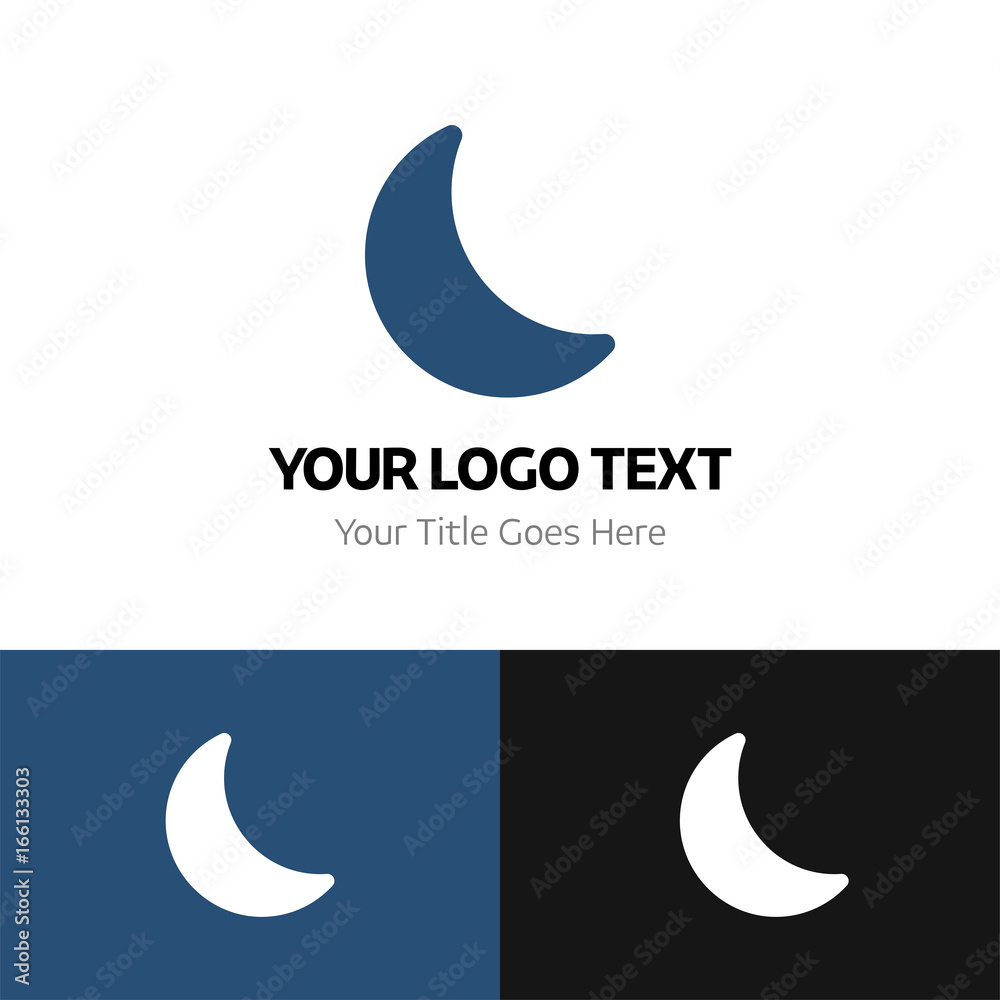 Moon logo template. Logo branding for your new corporate company. File ...