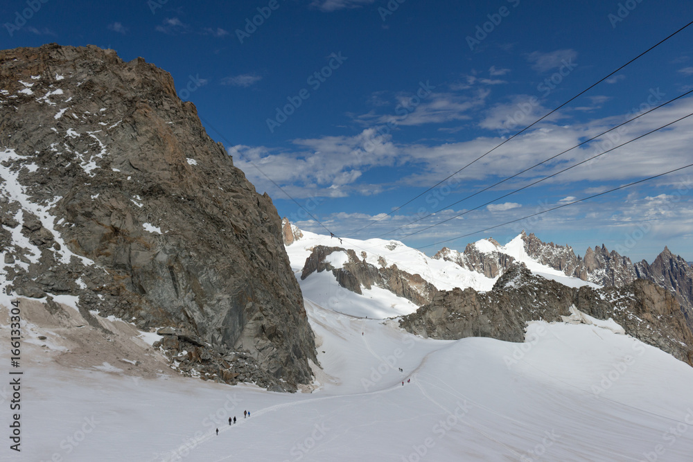 Spectacular view to Mount Blanc massif from 360 degree observation ...