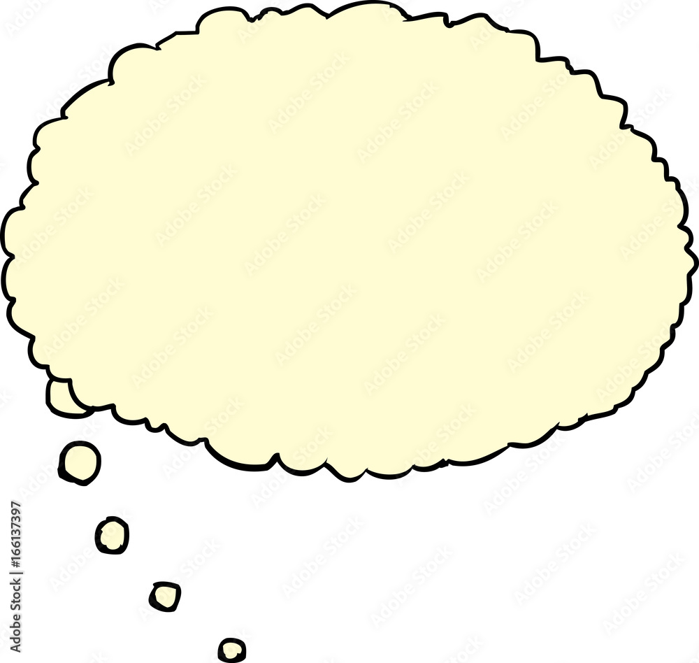 Yellow Thought Bubble Stock Vector | Adobe Stock