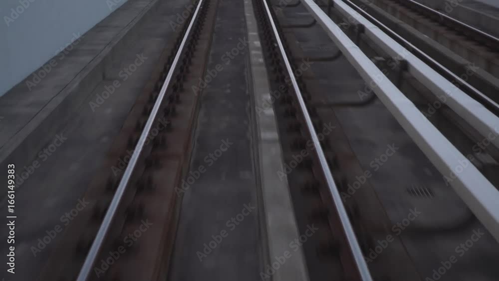 4K Point Of View Subway Train Of Busan In South Korea. Metro Railway ...