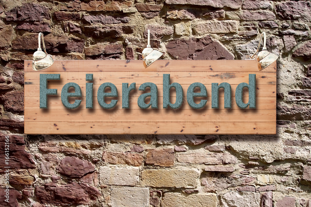 Schild 209 - Feierabend Stock Illustration | Adobe Stock