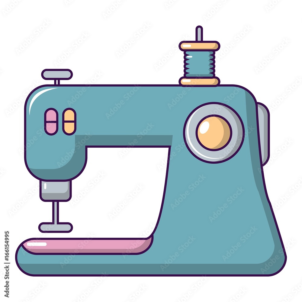 Sewing machine icon, cartoon style Stock Vector | Adobe Stock