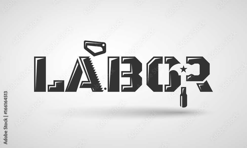 Creative "LABOR" Logos With Hidden Meanings."LABOR" letter logo with ...