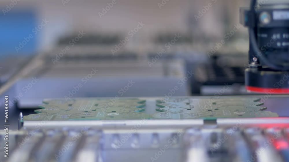 Microchip Circuit Board Manufacturing on modern industrial equipment ...