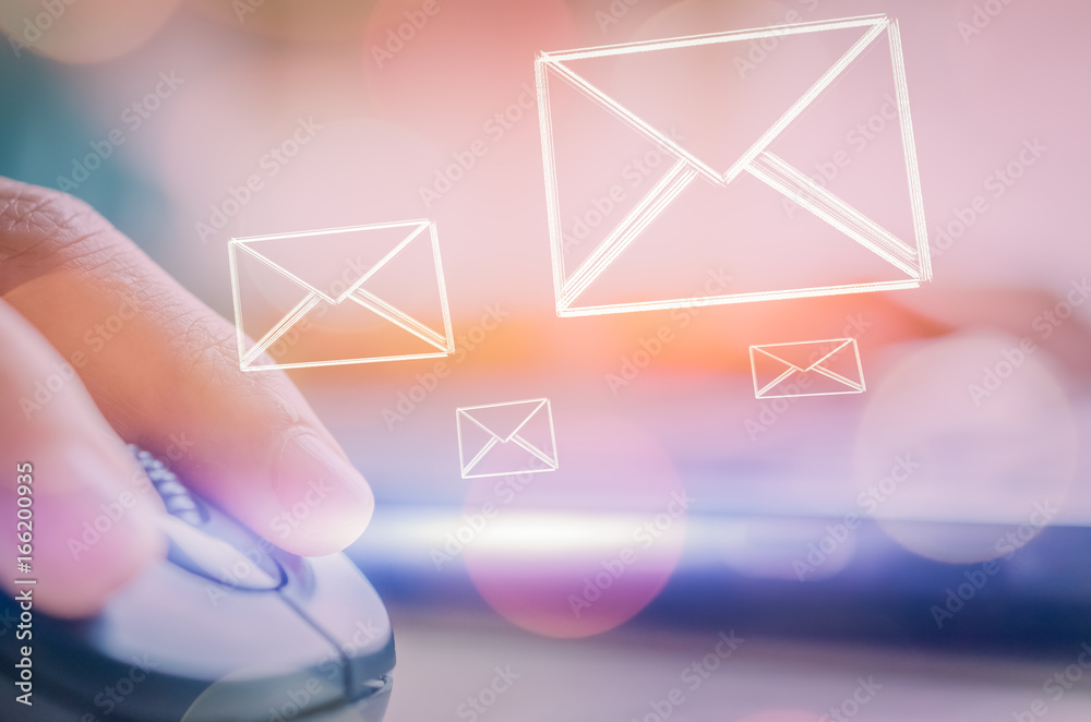 Business economic technology and working connect concept. Close up woman hand using notebook ...