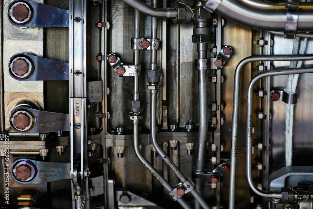 jet engine. airplane engine side view close up Stock Photo | Adobe Stock