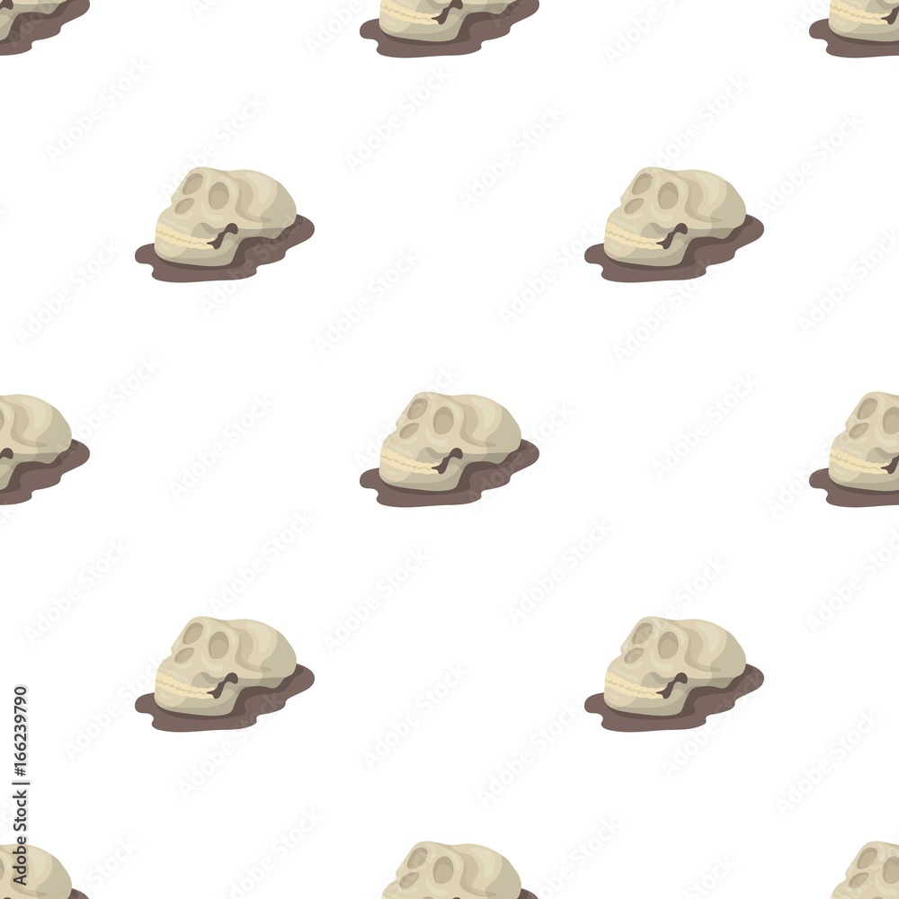 Human fossils icon in cartoon style isolated on white background ...