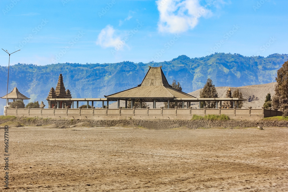 Hindu Temple Pura Luhur Poten at the foot of the active Volcano Bromo ...