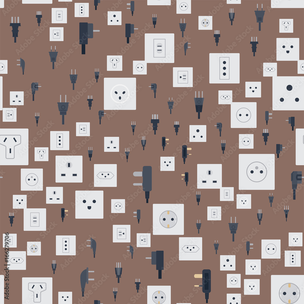 Electric outlet vector illustration energy socket electrical outlets ...