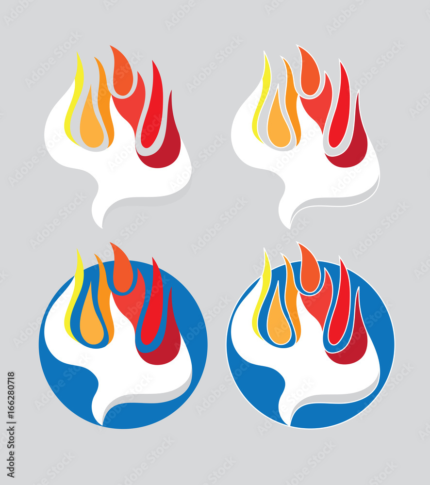 Holy Spirit Fire Logo, art vector design Stock Vector | Adobe Stock