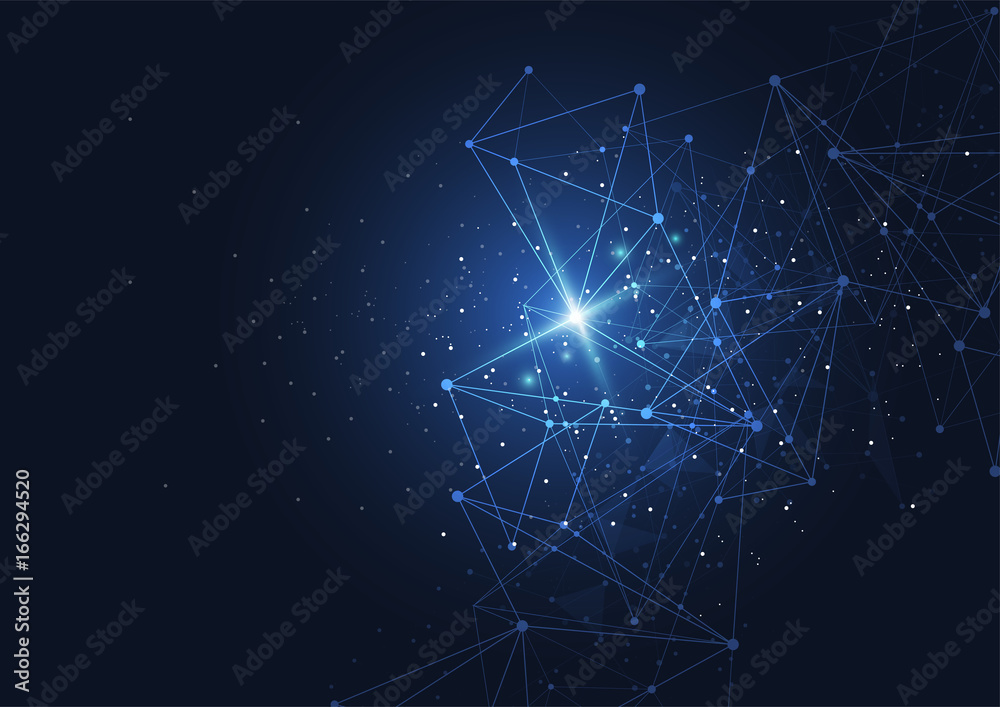 Abstract technology big data visualization. Futuristic space ...