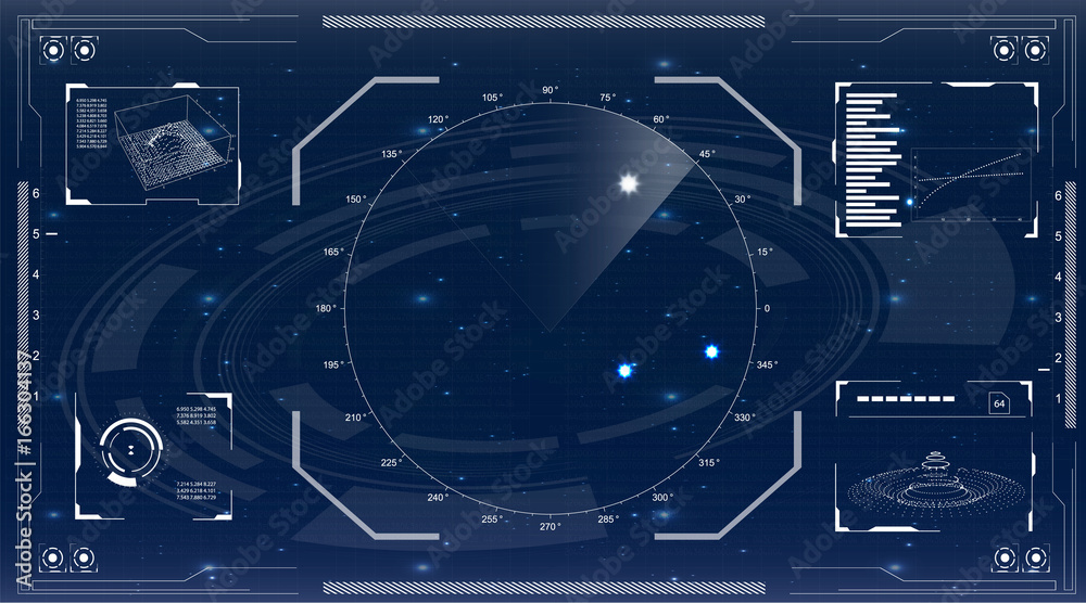 Radar screen. Vector illustration for your design. Technology ...