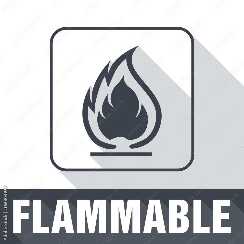 Flammable Symbol. Fire Icon. Packaging Symbol for Delivery of Cargo ...