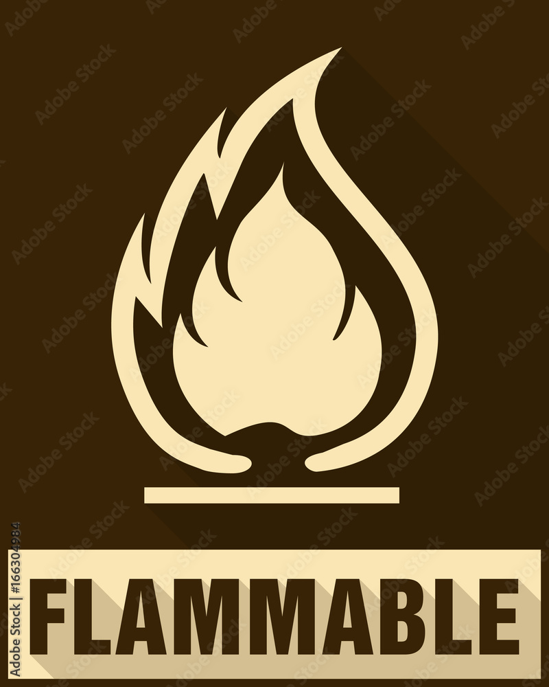 Flammable Symbol. Fire Icon. Packaging Symbol for Delivery of Cargo ...