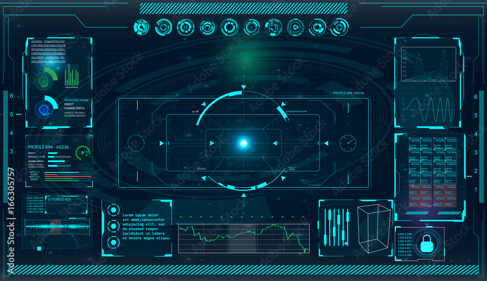Radar screen. Vector illustration for your design. Technology ...