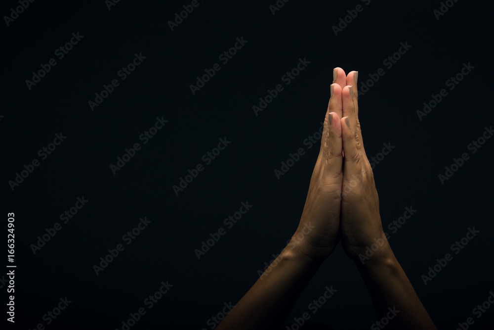 Language of the hands, signaling to pray Stock Photo | Adobe Stock