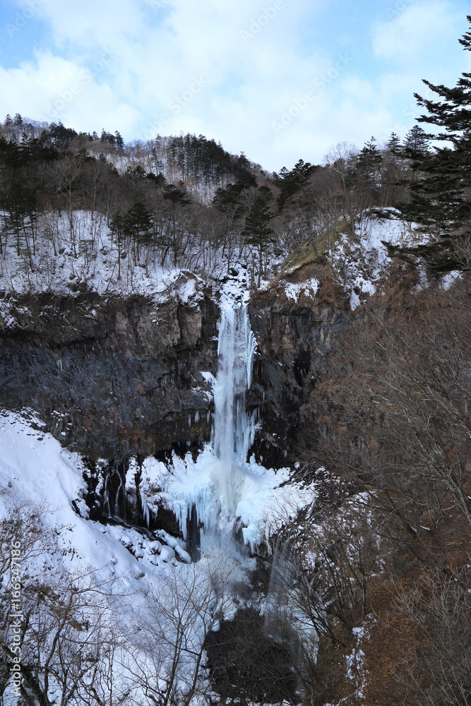 Kegon-no-taki Waterfall of Nikko City in Winter / Kegon waterfall is ... Kegon-no-taki Waterfall of Nikko City in Winter / Kegon waterfall is ...