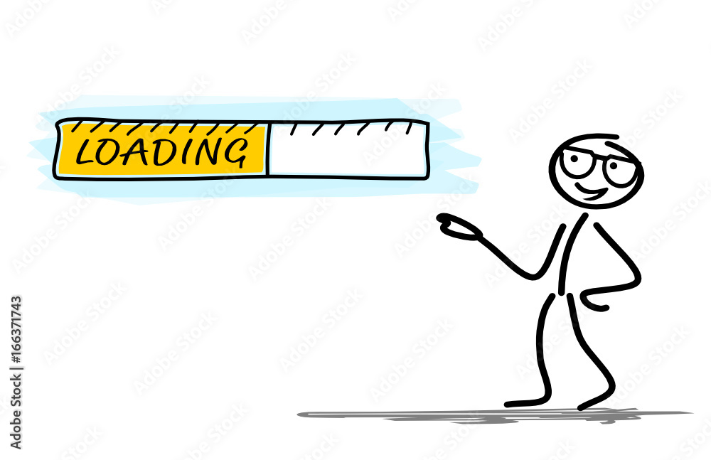 Strichmännchen Loading Stock Vector | Adobe Stock