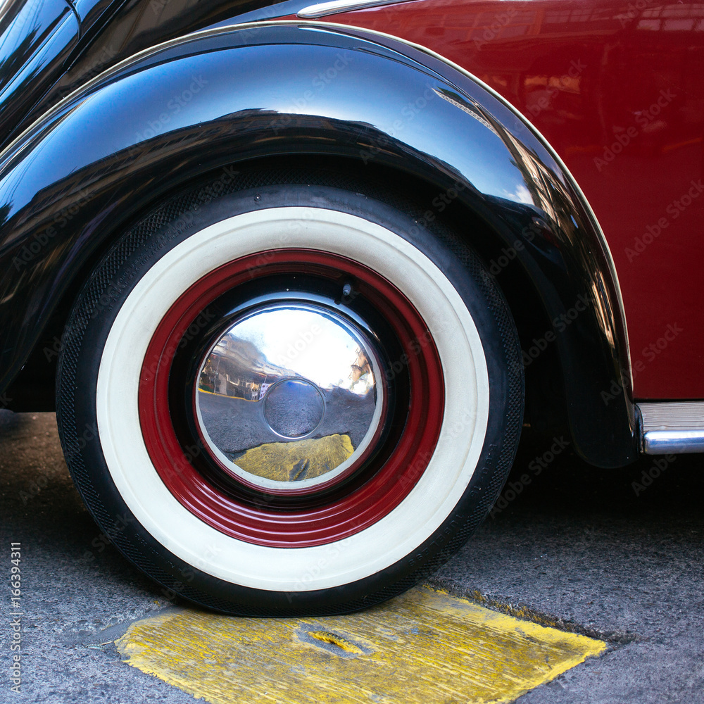 Beautiful lines and curves of a classic car Stock Photo | Adobe Stock
