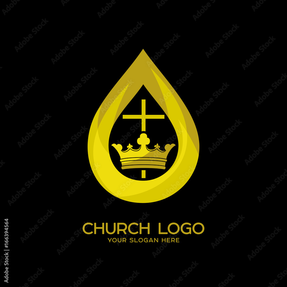 Church logo. Christian symbols. The Flame of the Holy Spirit and the ...