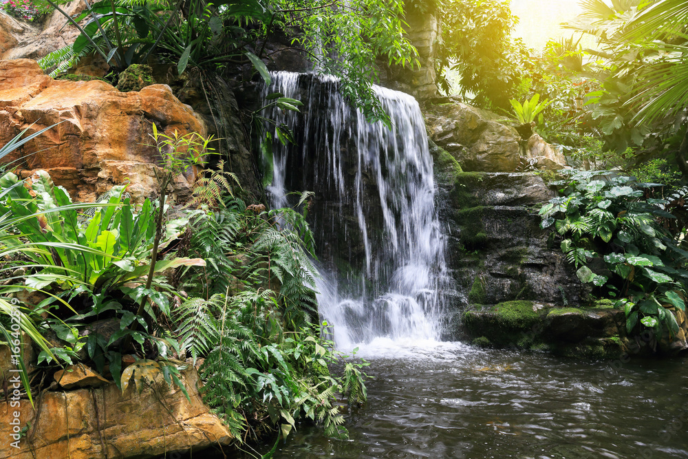 structural modeling waterfall for pattern and background Stock Photo ...