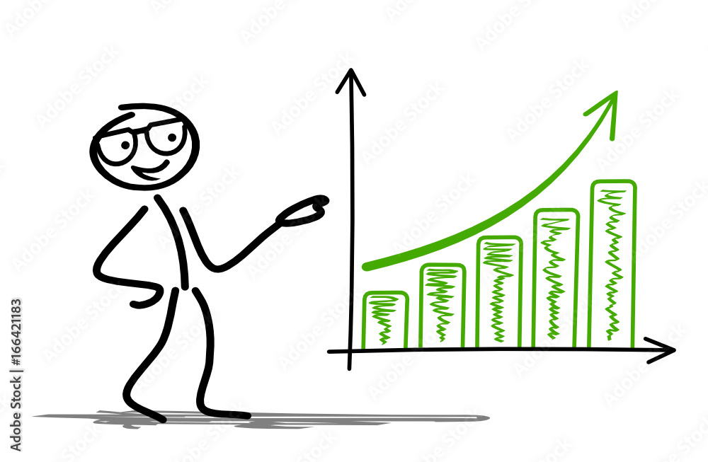 Strichmännchen positive Entwicklung Stock-Vektorgrafik | Adobe Stock