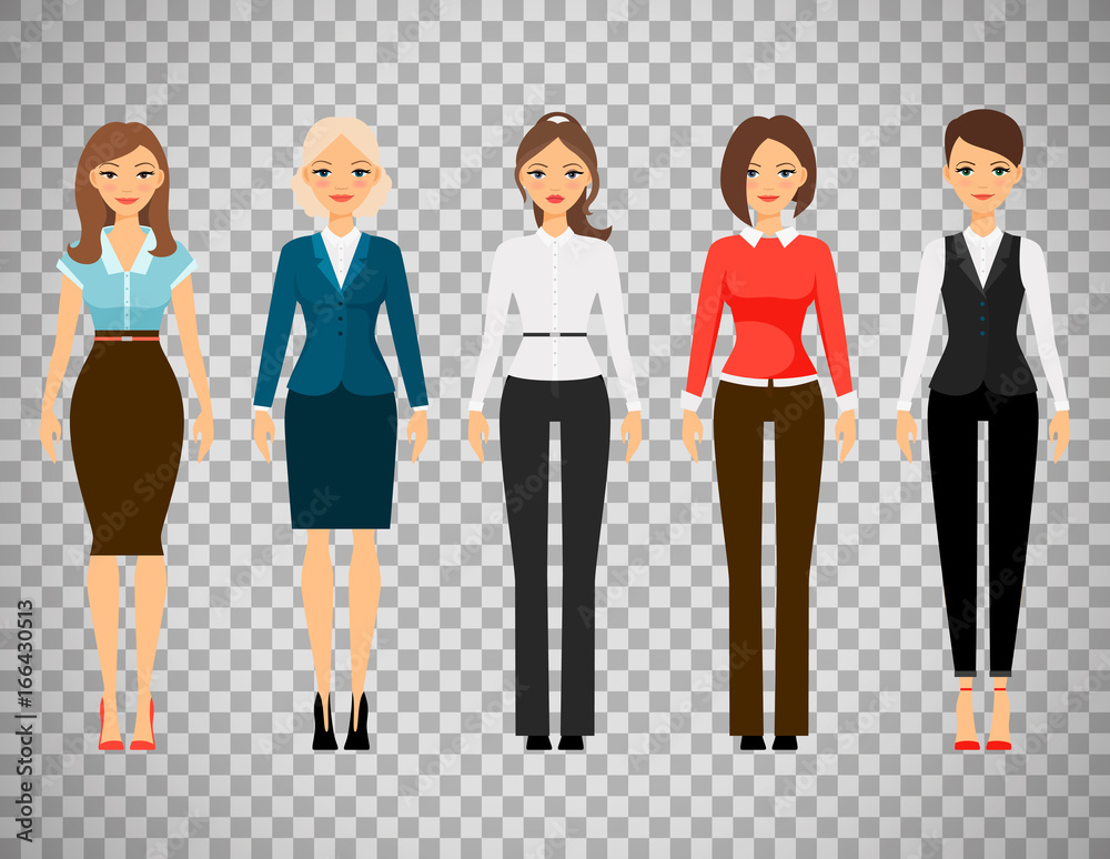 Women in office dress code clothes Stock Vector | Adobe Stock