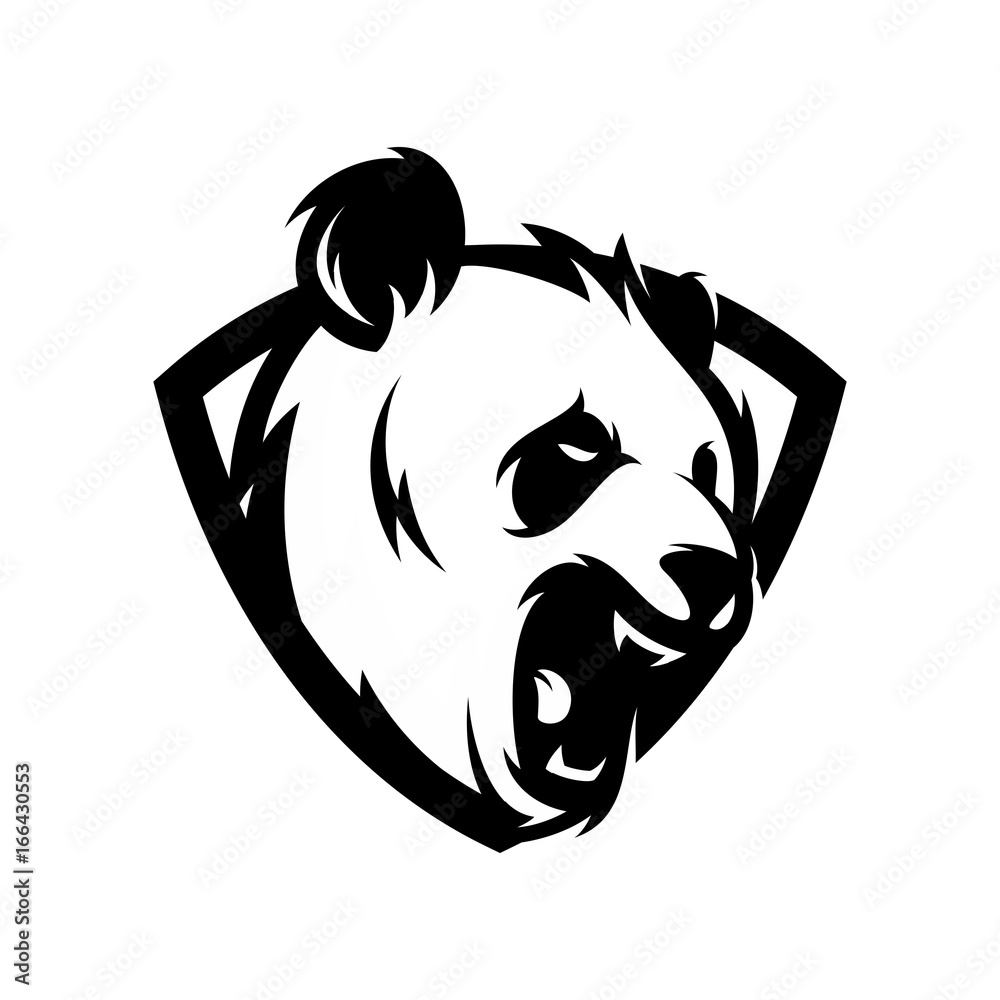 Panda Vector Logo Illustration Stock Vector | Adobe Stock