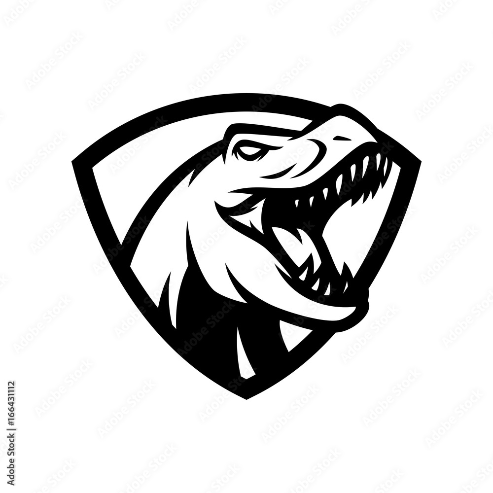 T-Rex Vector Logo Icon Illustration Stock Vector | Adobe Stock