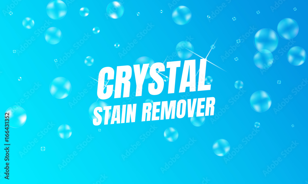 Stain remover design product. Vector cleaner background. Laundry ...