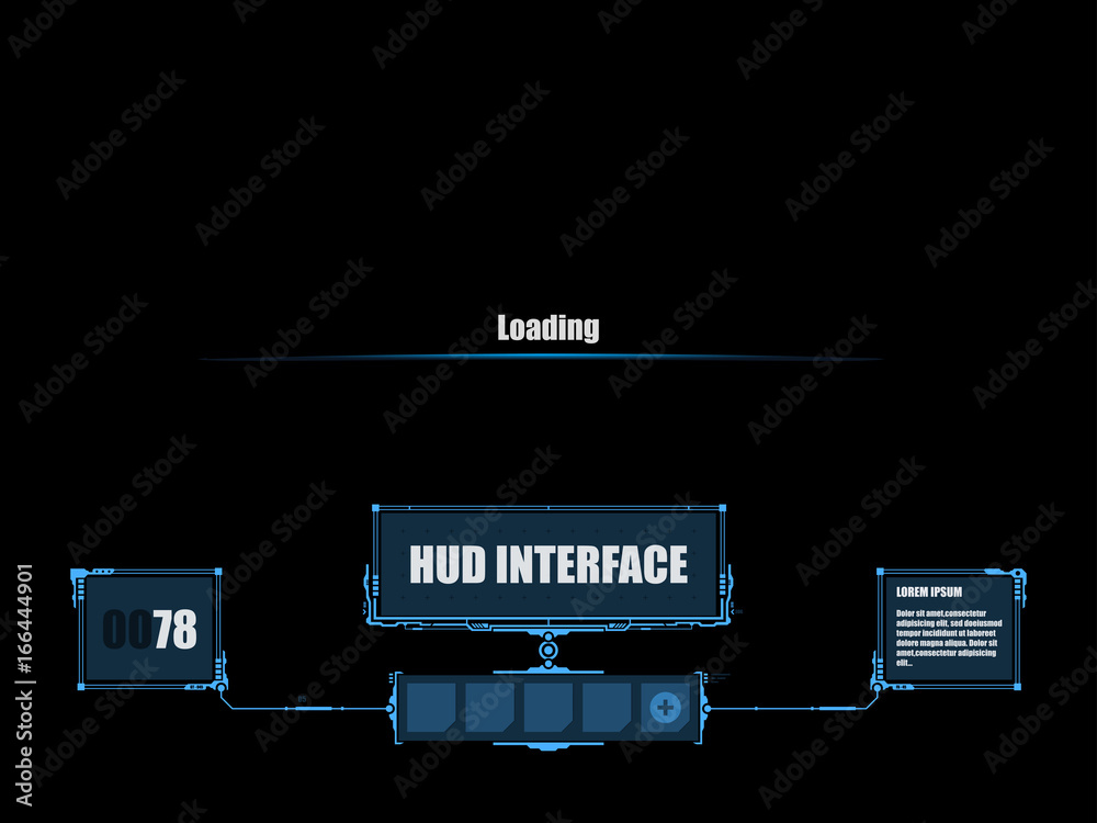 Sci fi futuristic interface. Head-up display user interface. Concept ...