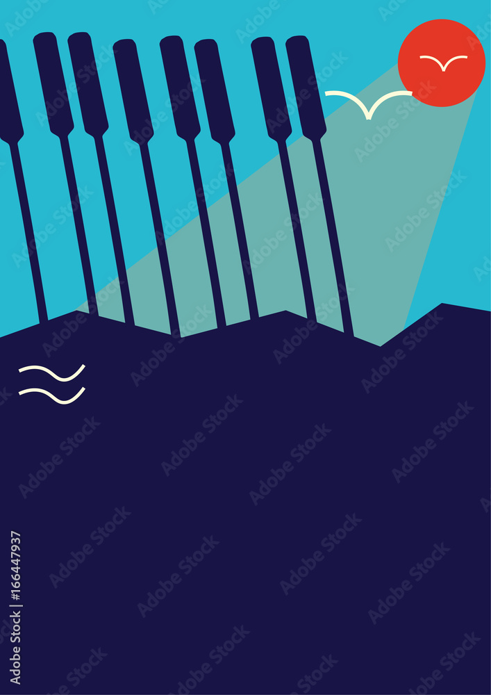 Rowing race a4 poster template. Rowing boat race also called crew or ...
