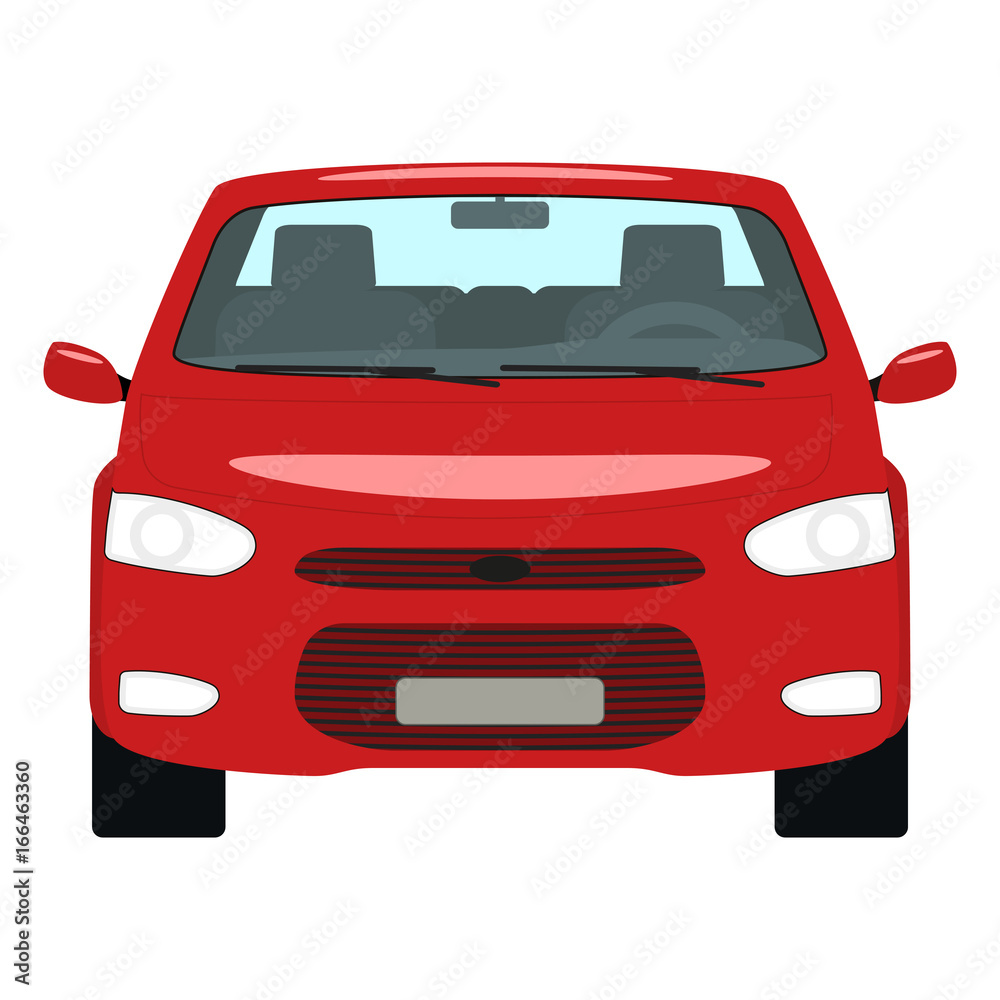 Car Front View Cartoon