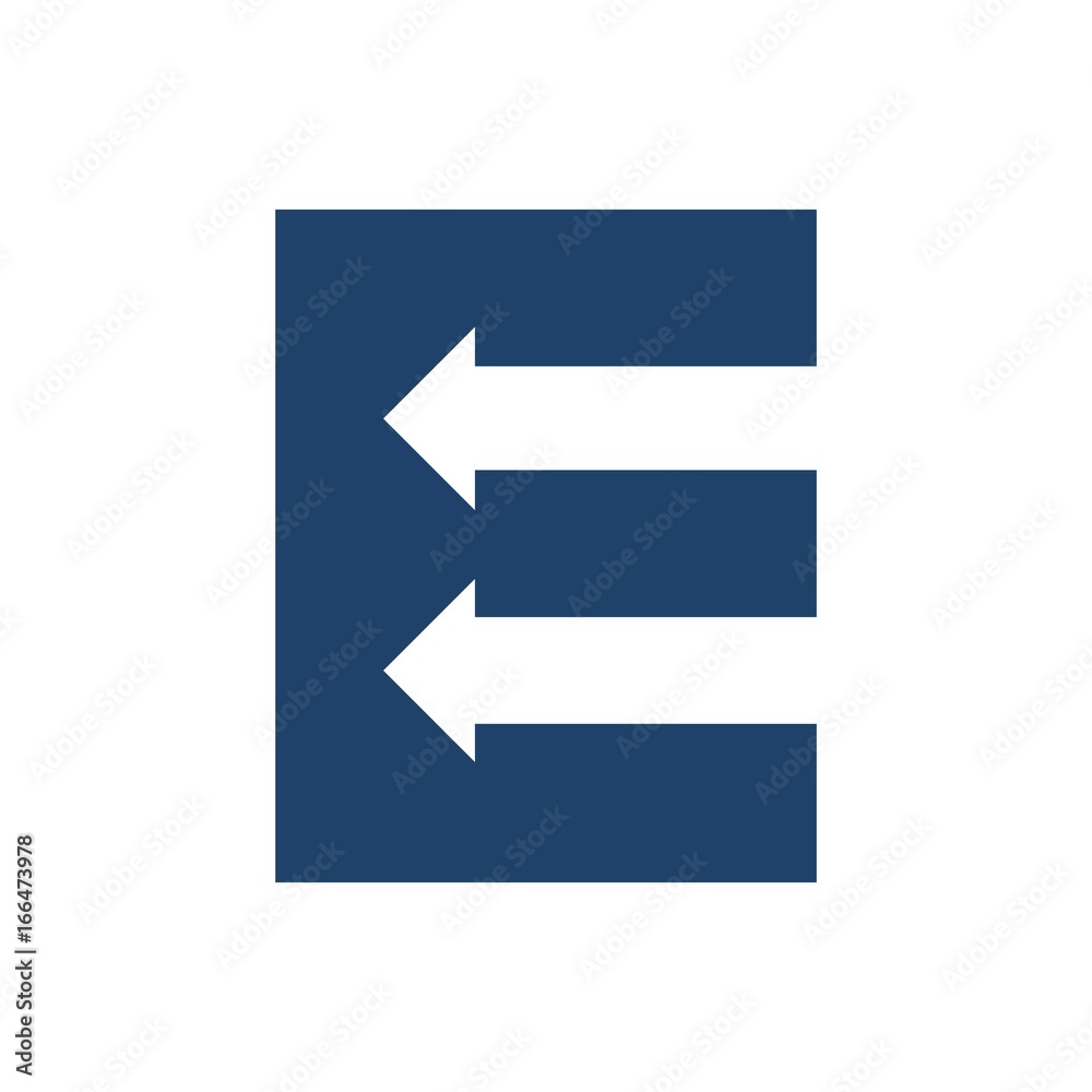 letter E and arrow vector logo. Stock Vector | Adobe Stock