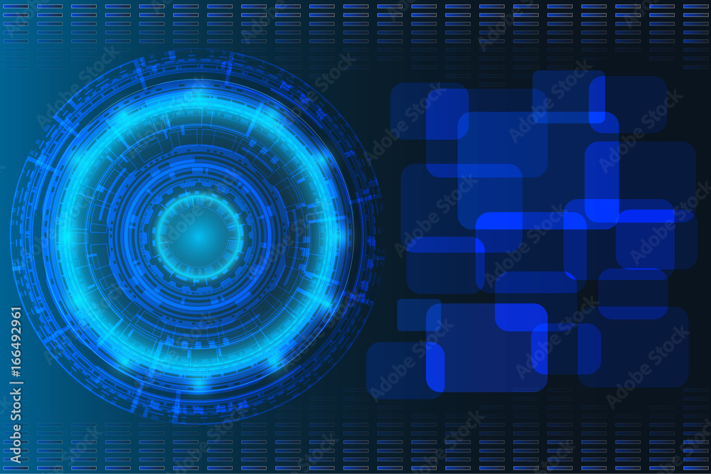 digital sci cyber circular tech background as Hi Technology concept ...