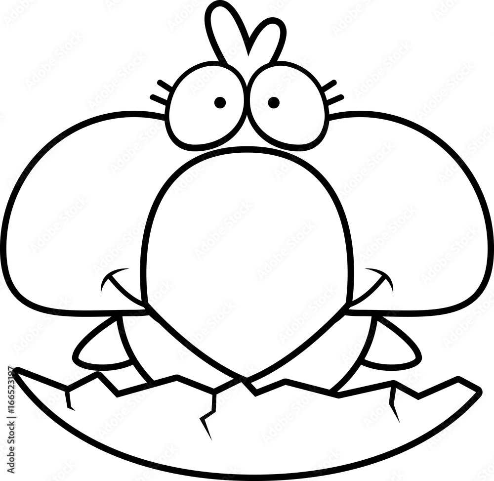 Cartoon Blue Bird Hatch Stock Vector | Adobe Stock