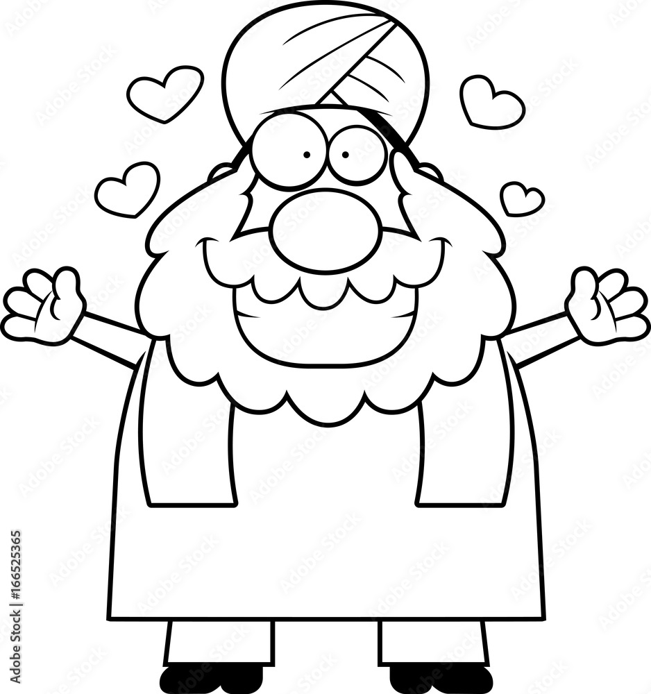 Cartoon Sikh Hug Stock Vector | Adobe Stock