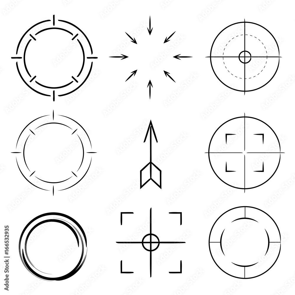 dart chart, focus symbol Stock Vector | Adobe Stock